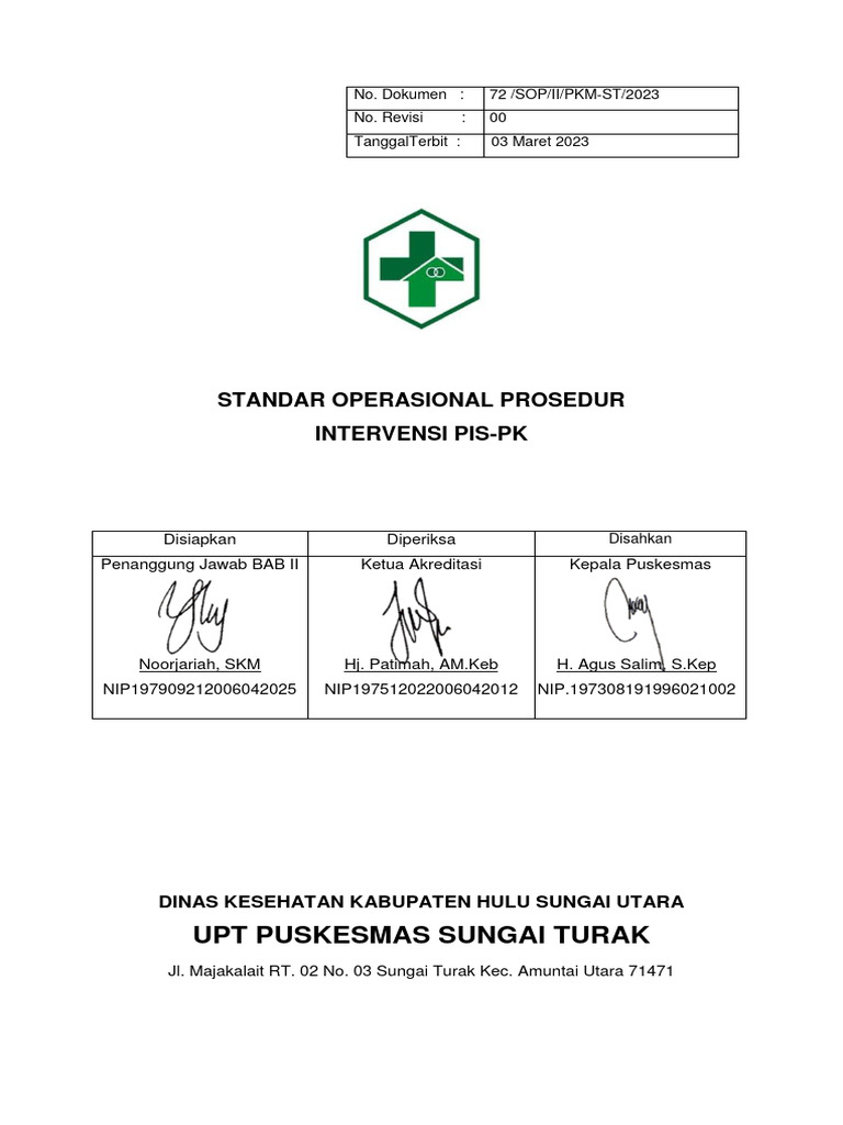 Sop Pis PK | PDF | Kesehatan Holistik