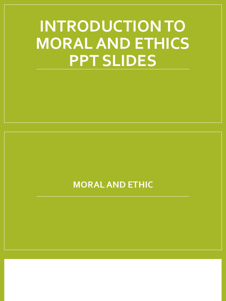 1bmoral and Ethic (17s) v1 | PDF | Morality | Social Psychology
