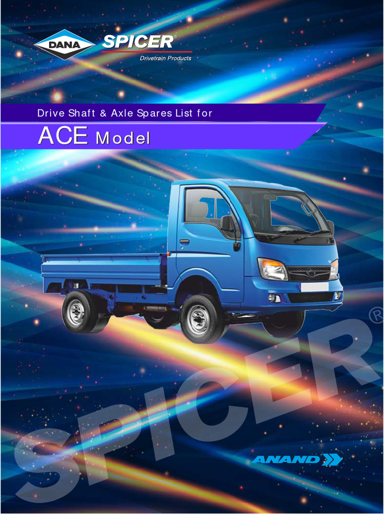 Drive Shaft Axle Spares List For ACE Model | Download Free PDF | Axle ...