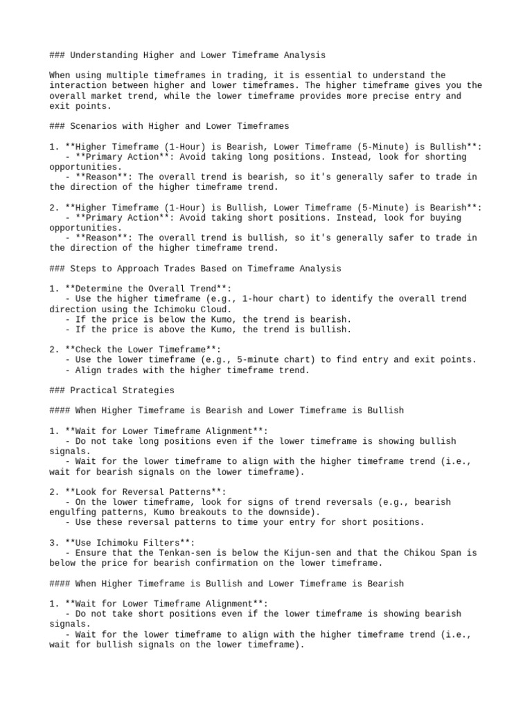 Understanding Higher and Lower Timeframe Analysis | Download Free PDF | Market Trend | Economies