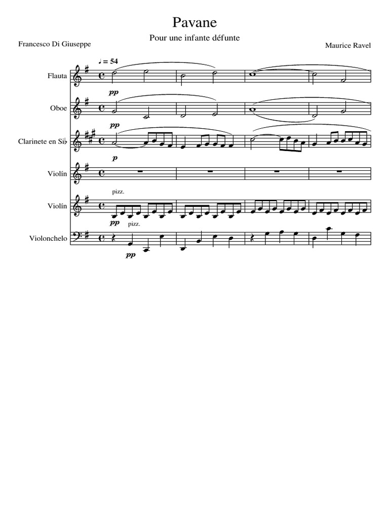 Pavane | PDF | String Instruments | Musical Instruments