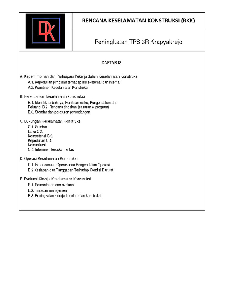 Contoh RKK | PDF