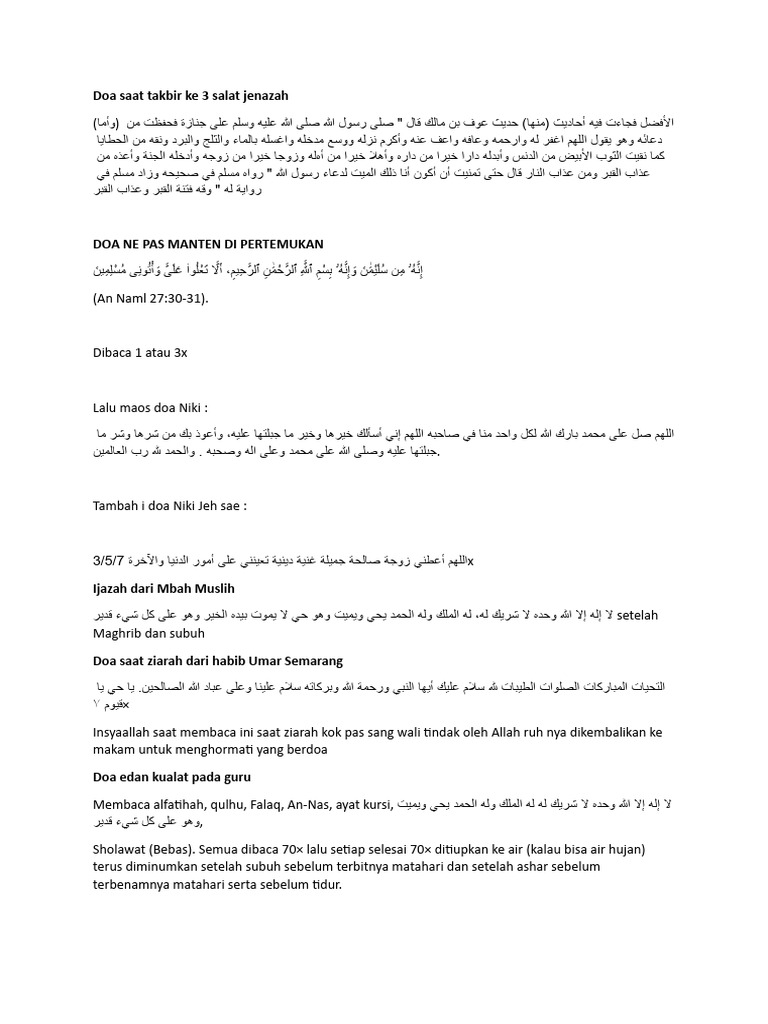 Doa Doa | PDF