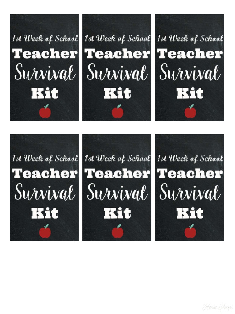 Teacher-Survival-Kit-Tags | PDF