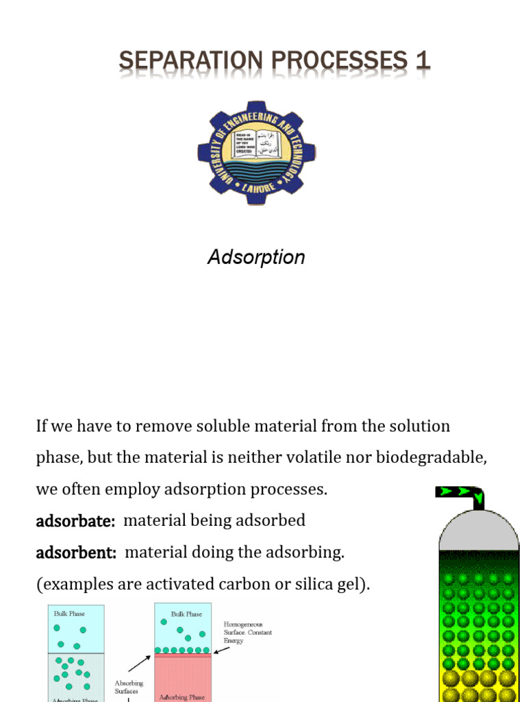Lecture 16 Adsorption | PDF | Adsorption | Materials Science