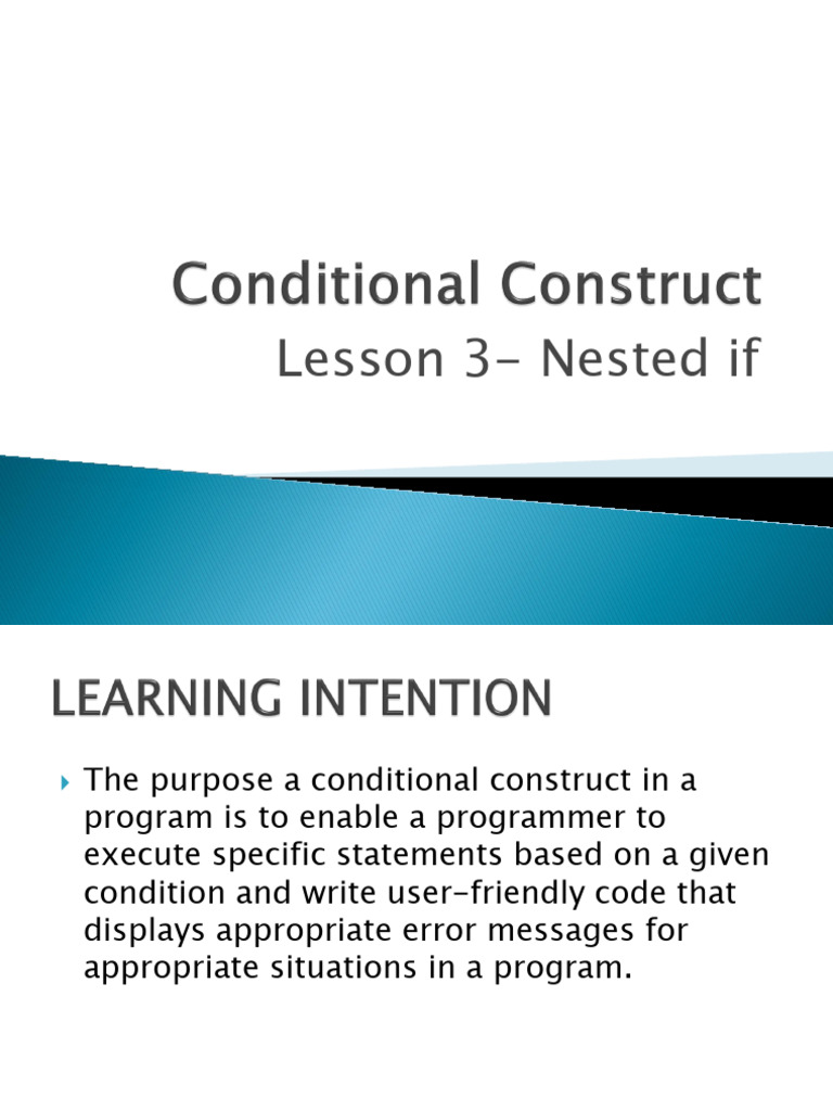 NESTED IF - Grade 10 Notes | PDF | Computer Engineering | Programming ...