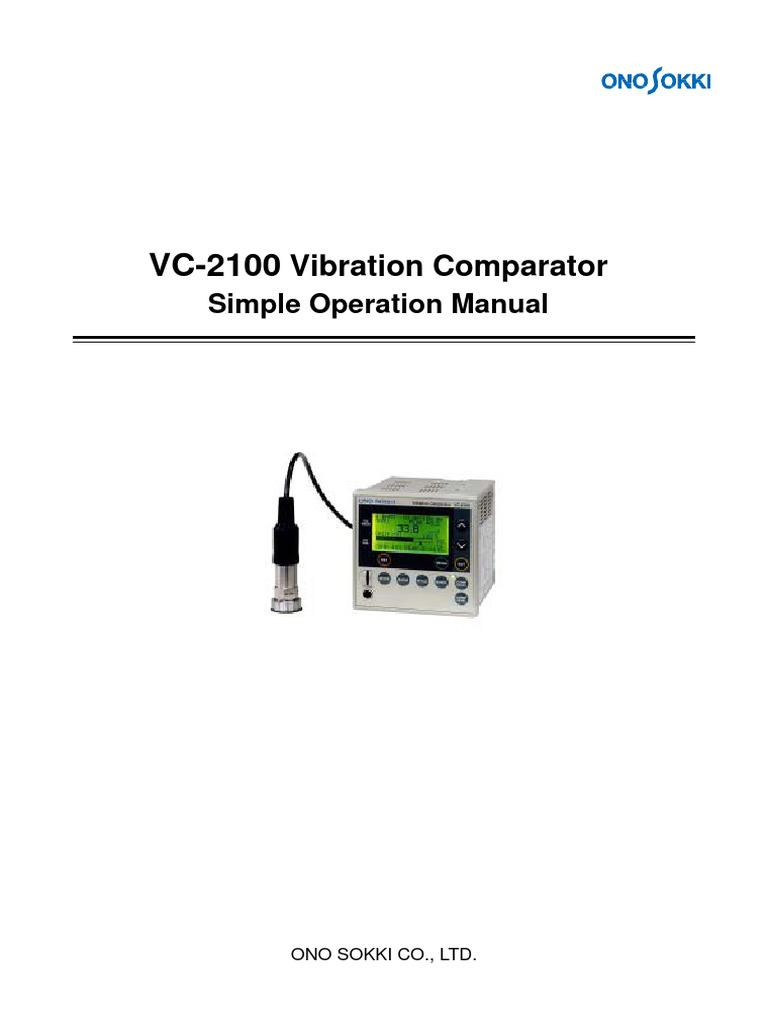 Vc2100 Operation e | PDF | Root Mean Square | Filter (Signal Processing)
