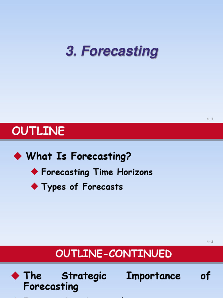 Ch 3 Forecasting Pdf Forecasting Moving Average