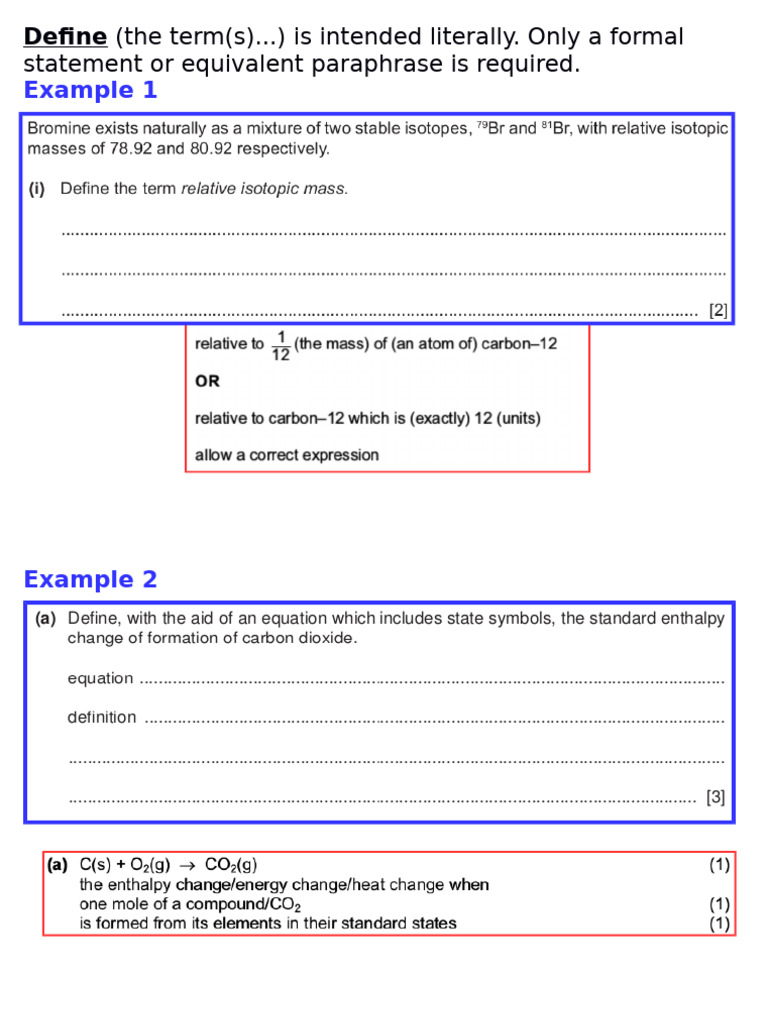 Command Terms CIE 9701 and 0654 Full | PDF | Quantity | Information