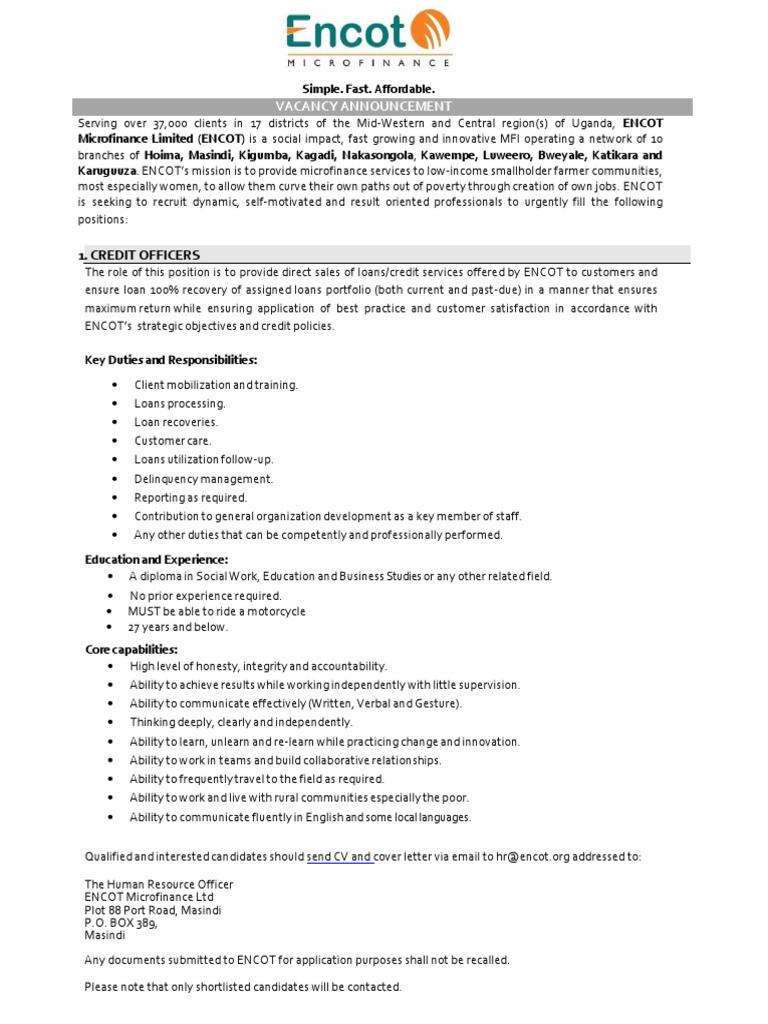 Credit Officers | PDF | Microfinance | Economies