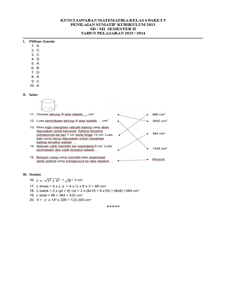 Matematika Paket 5 - 6 | PDF