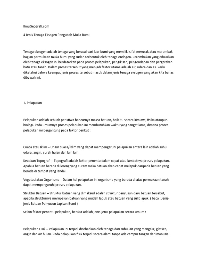 Temaga Eksogen | PDF