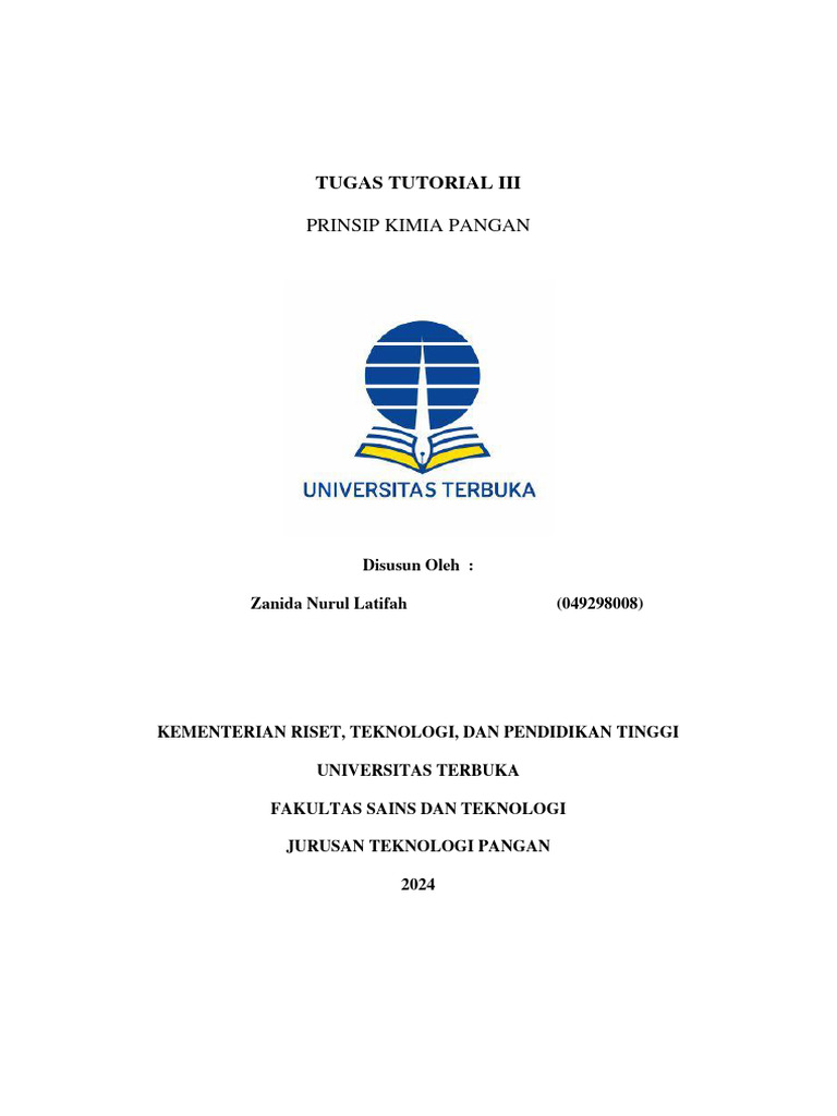 Tugas 3 Kimia Pangan | PDF