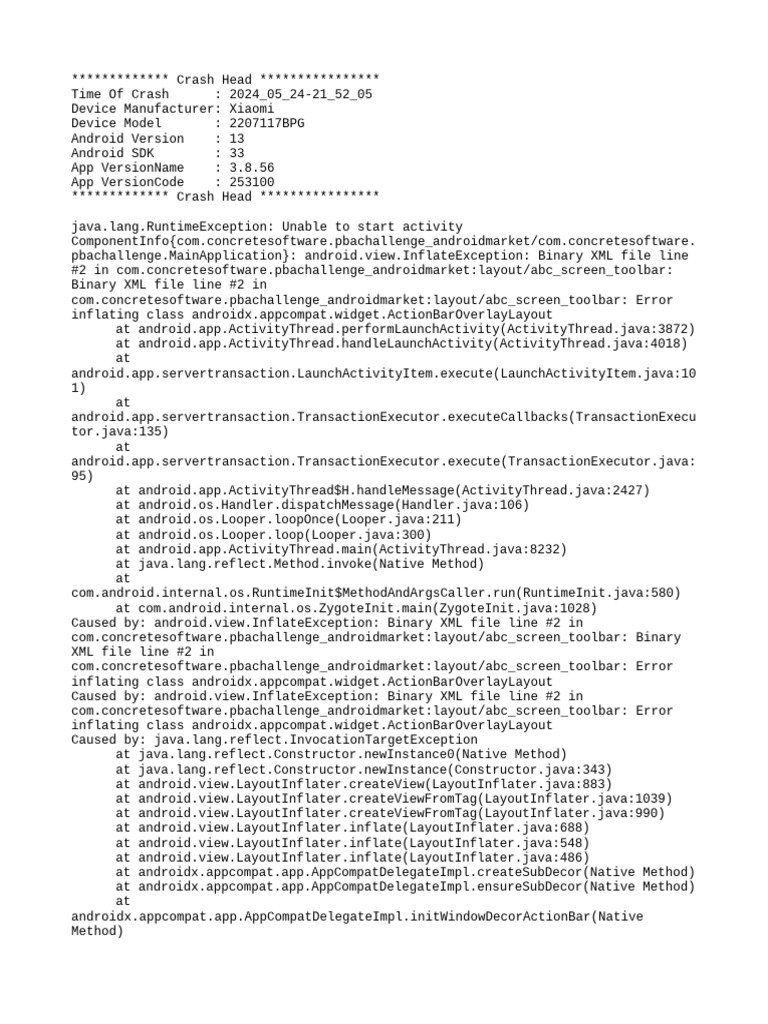 Mod Crash 2024 05 24 21 52 05 Pdf Android Operating System Java Programming Language