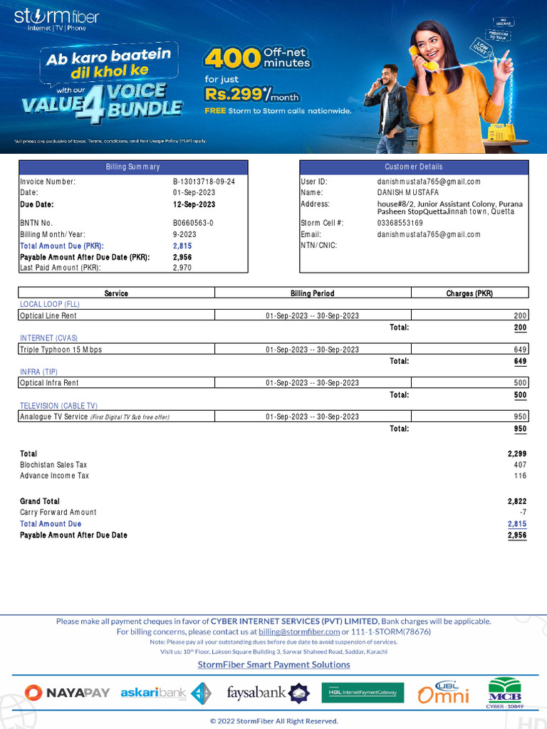 Filename1 Bill | PDF | Telecommunications | Payments
