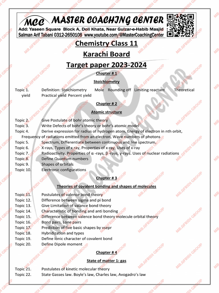 Xi-Chemistry Target Paper by MCC-1 | PDF