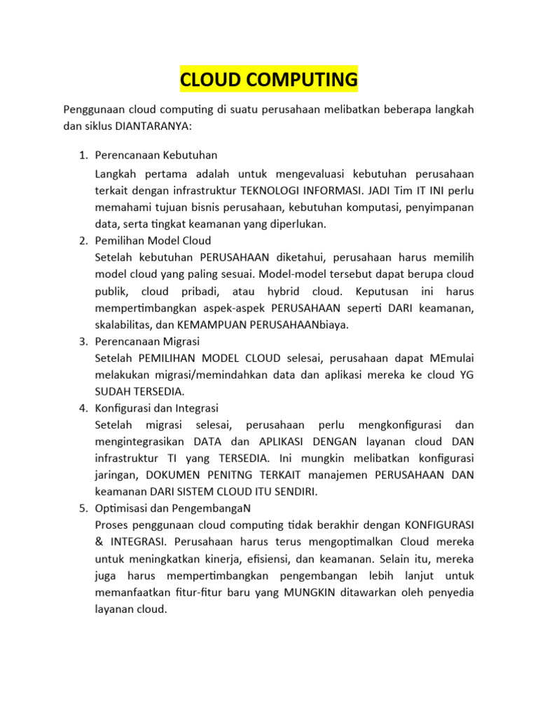Panduan Cloud untuk Perusahaan | PDF