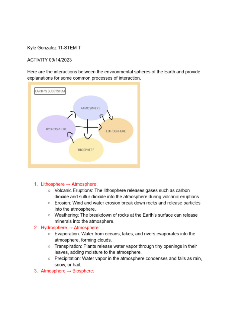 Earth Science Activity Pdf Atmosphere Erosion