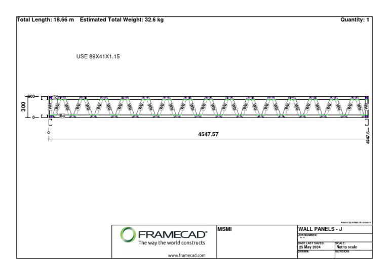 MSMI - WALL PANELS - J - Frame Drawing | PDF