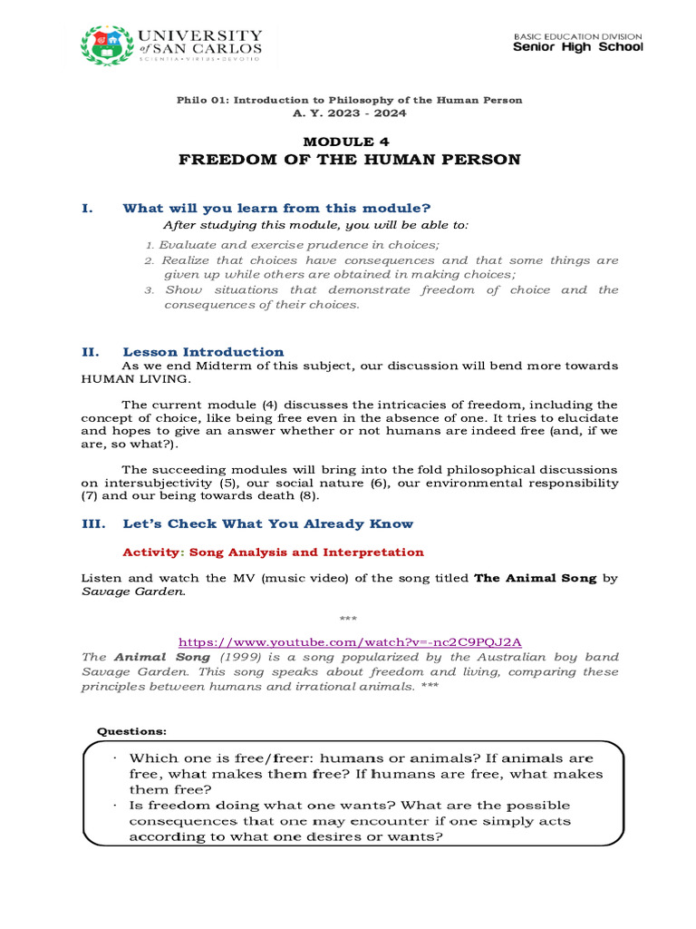 PHILO | PDF | Free Will | Existentialism