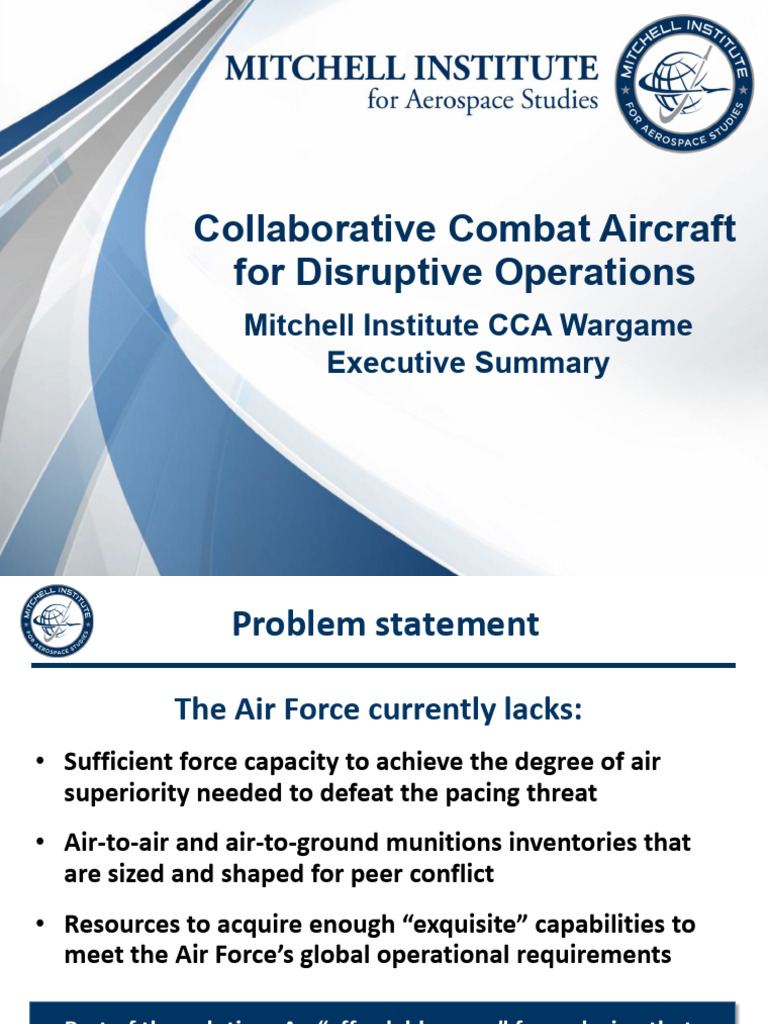 CCA Wargame Rollout Briefing FINAL | PDF | Fighter Aircraft | United ...