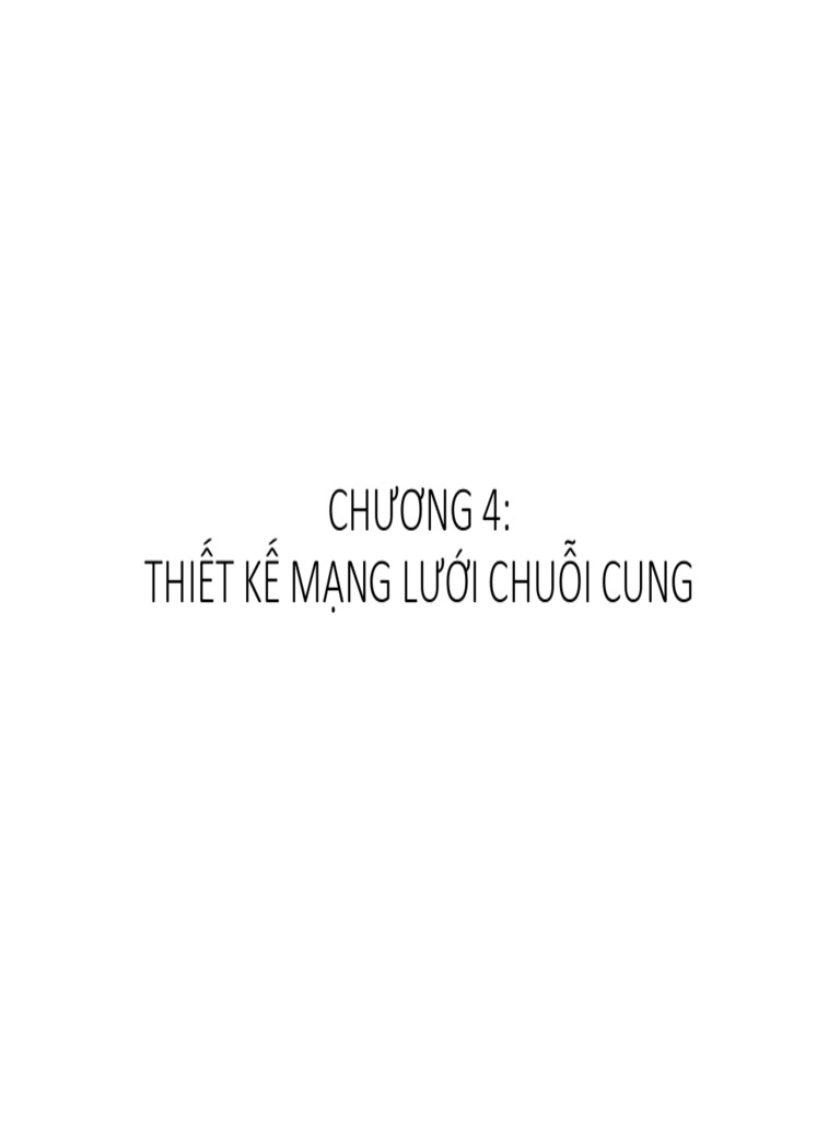 Chương 4 SCM 1 | PDF
