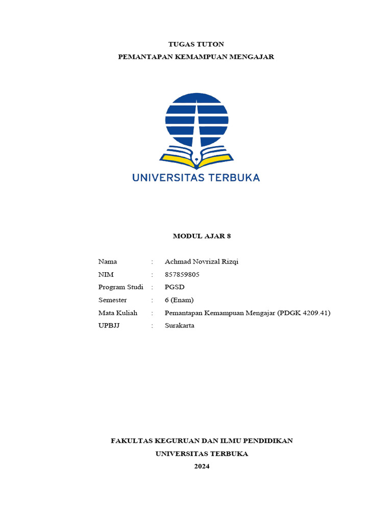 Modul Ajar 8 (PP) | PDF