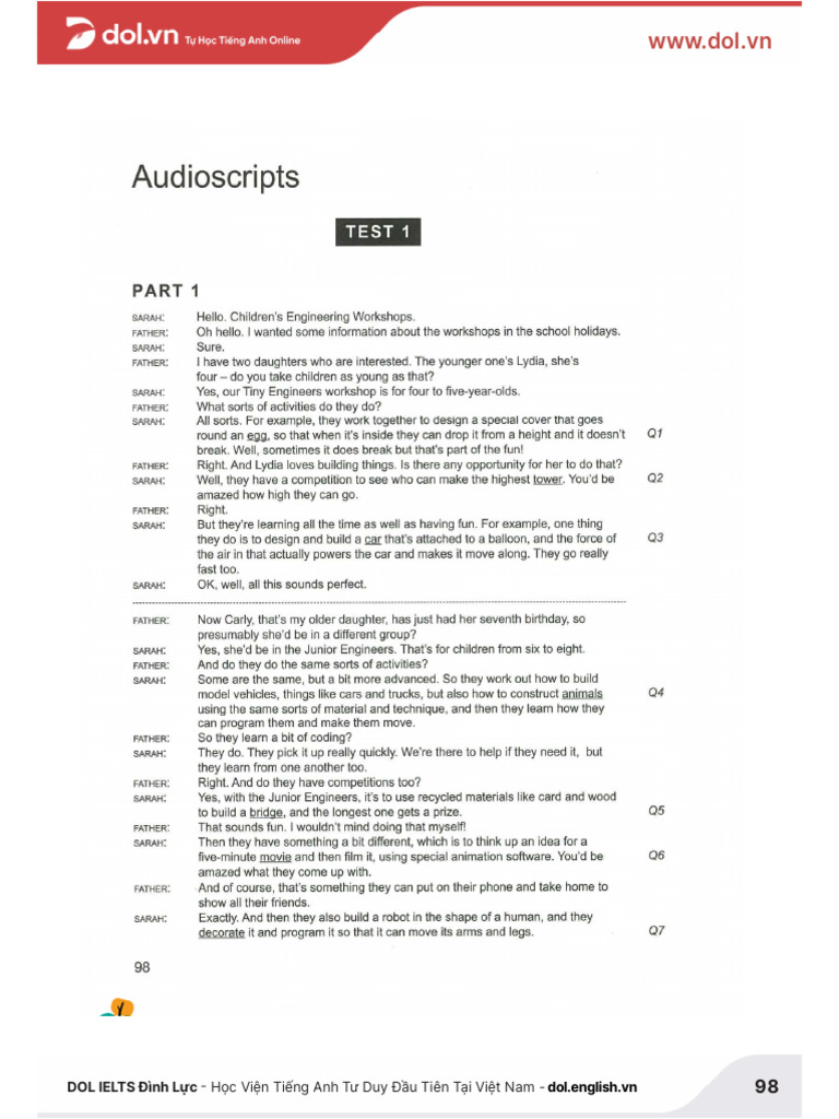 Cambridge IELTS 16 Key Only | PDF