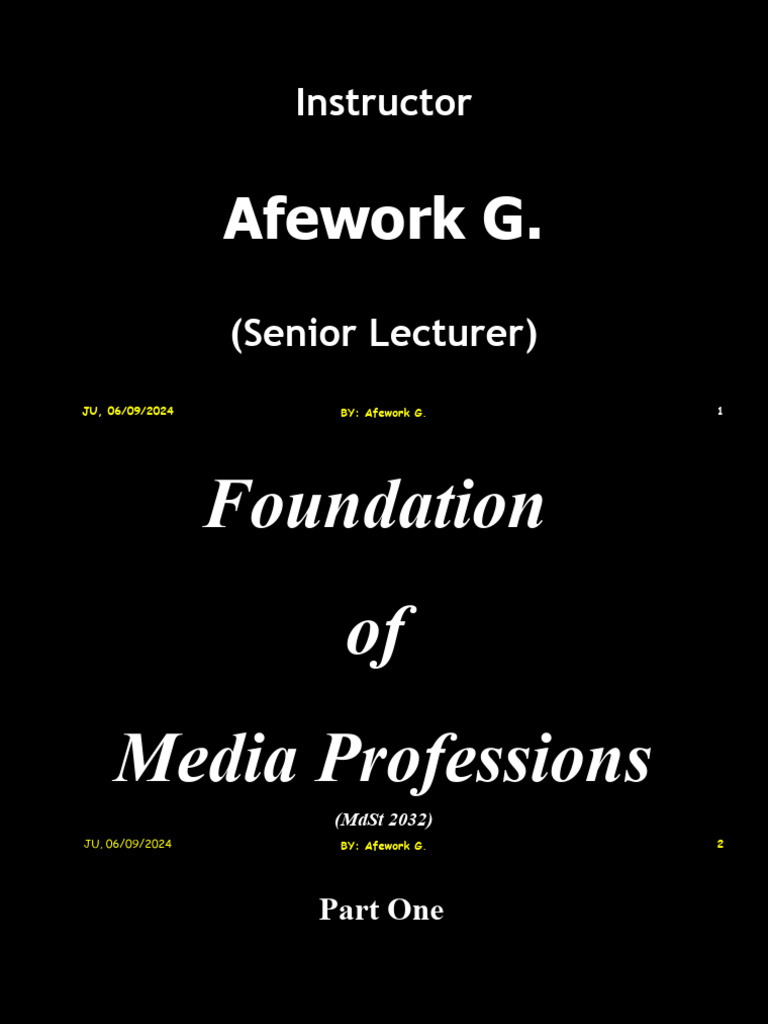 Instructor: Afework G | PDF | Communication | Human Communication
