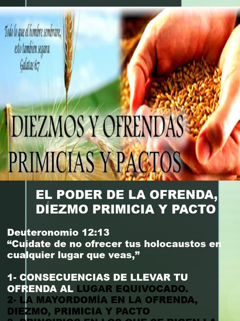 Diezmos Y Ofrendas Powerpoint Teologia De Las Ofrendas. (1) PPT | PDF