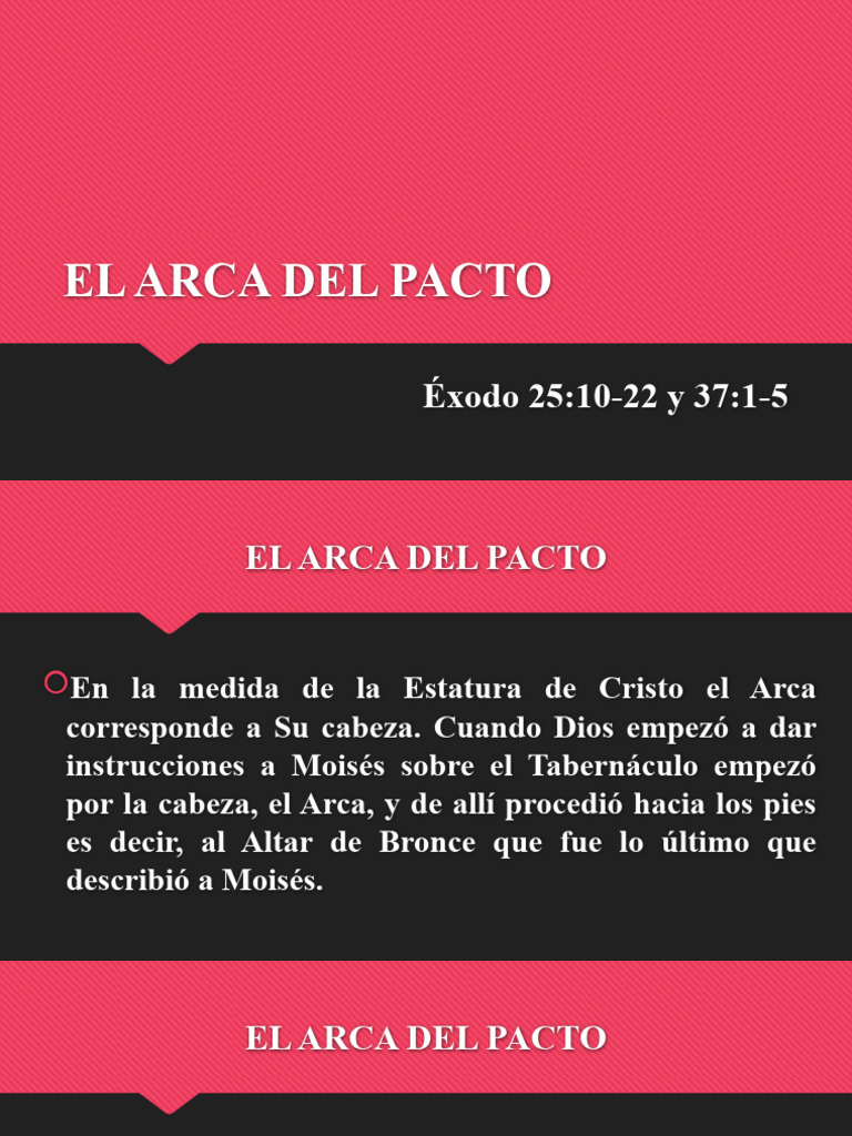 El Arca Del Pacto | PDF | Arca de la Alianza | Cristo (título)
