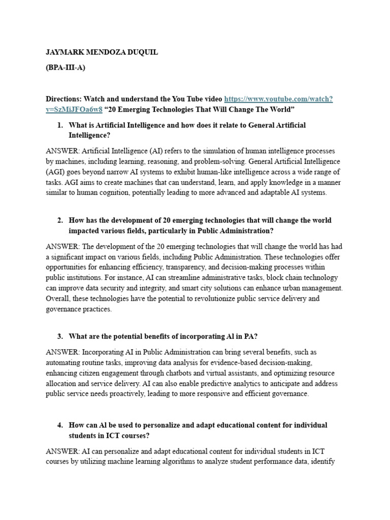 Ict Assignment | Download Free PDF | Artificial Intelligence ...