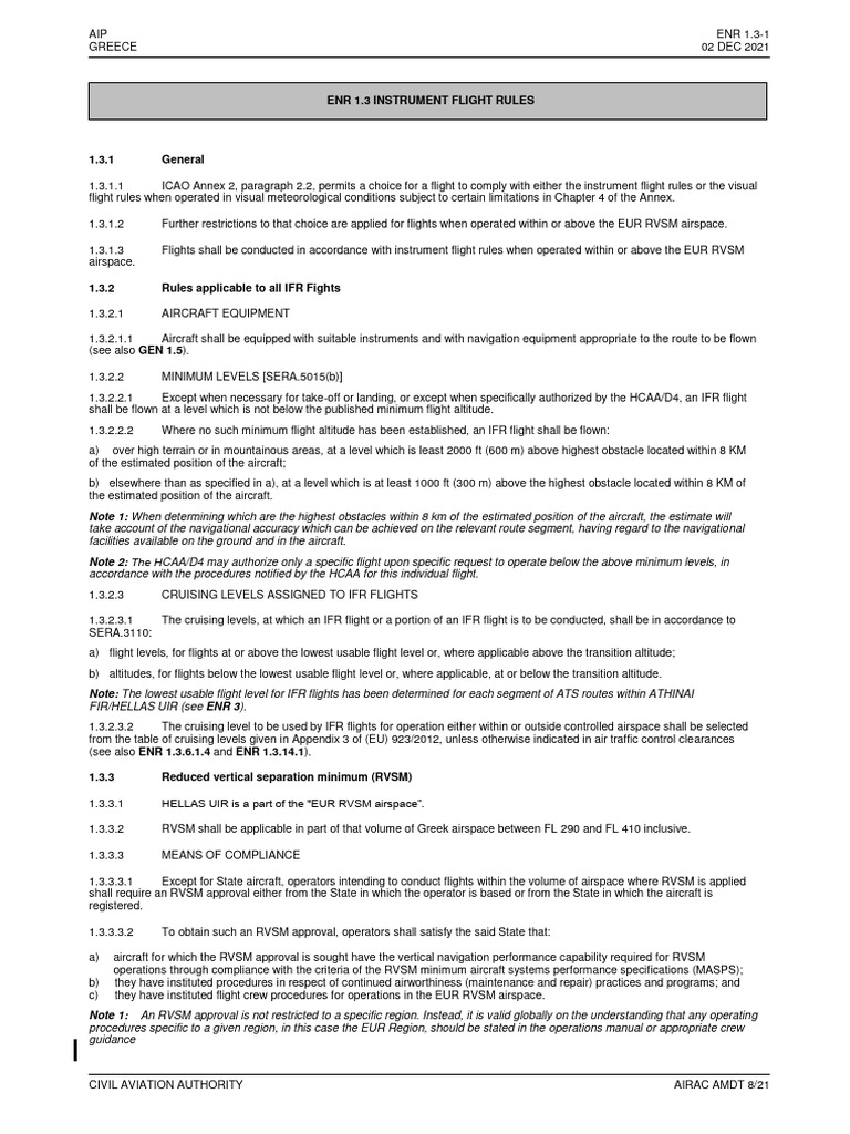 Ifr Rules | Download Free PDF | Instrument Flight Rules | Visual Flight ...