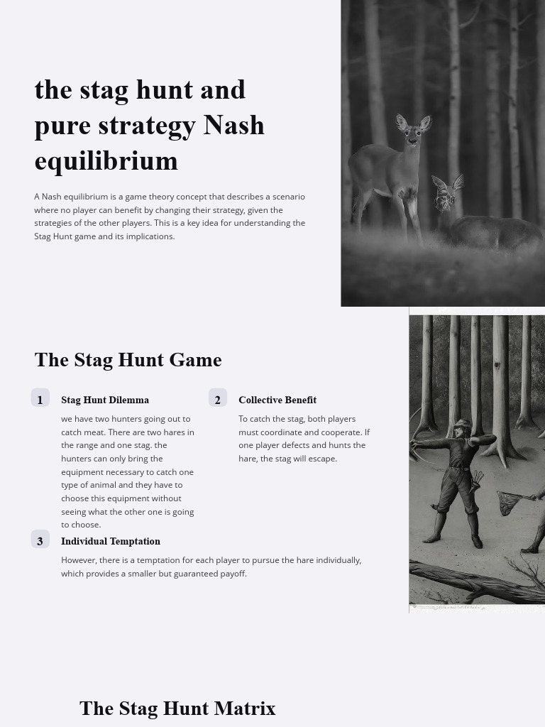 Game Theory: Stag Hunt Explained | PDF | Mathematical And Quantitative ...