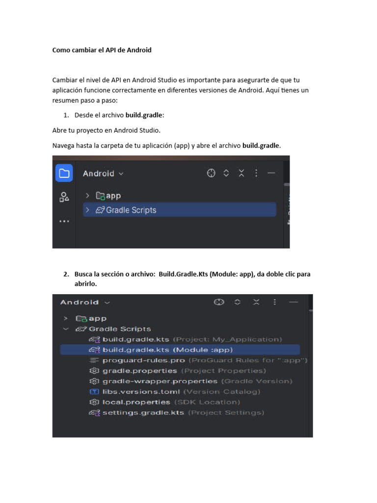 Como Cambiar El API de Android | PDF | Android (sistema operativo) | Aplicación movil
