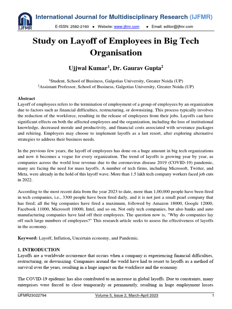2794 | PDF | Layoff | Case Study