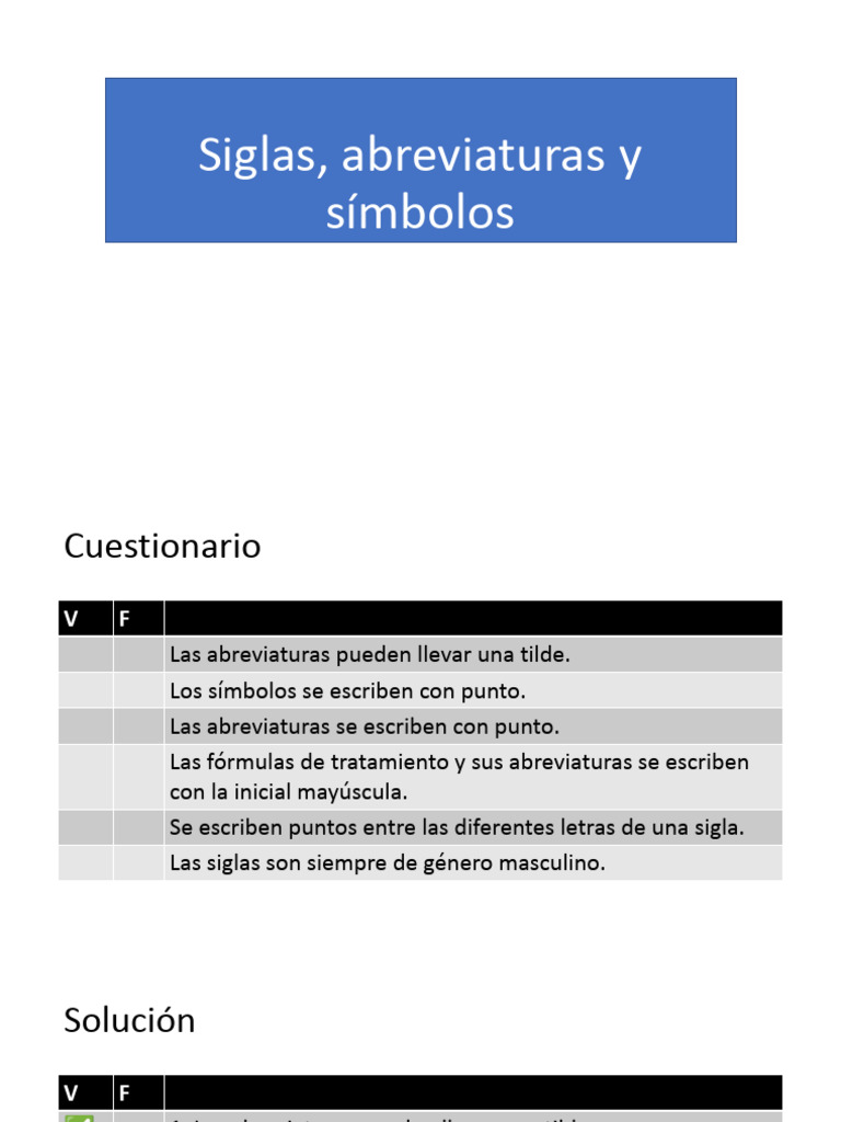 Siglas - Abreviaturas Acrónimos y Símbolos 2.0 | PDF | Comunicación ...