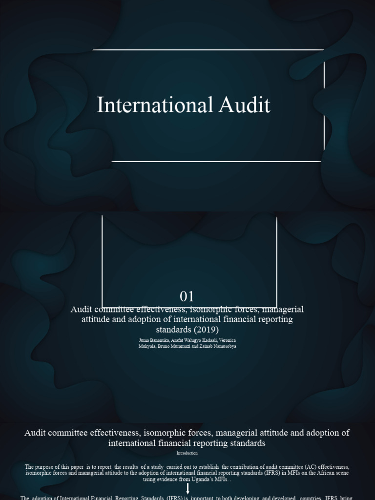 International Auditing (Final) | PDF | International Financial Reporting Standards | Audit
