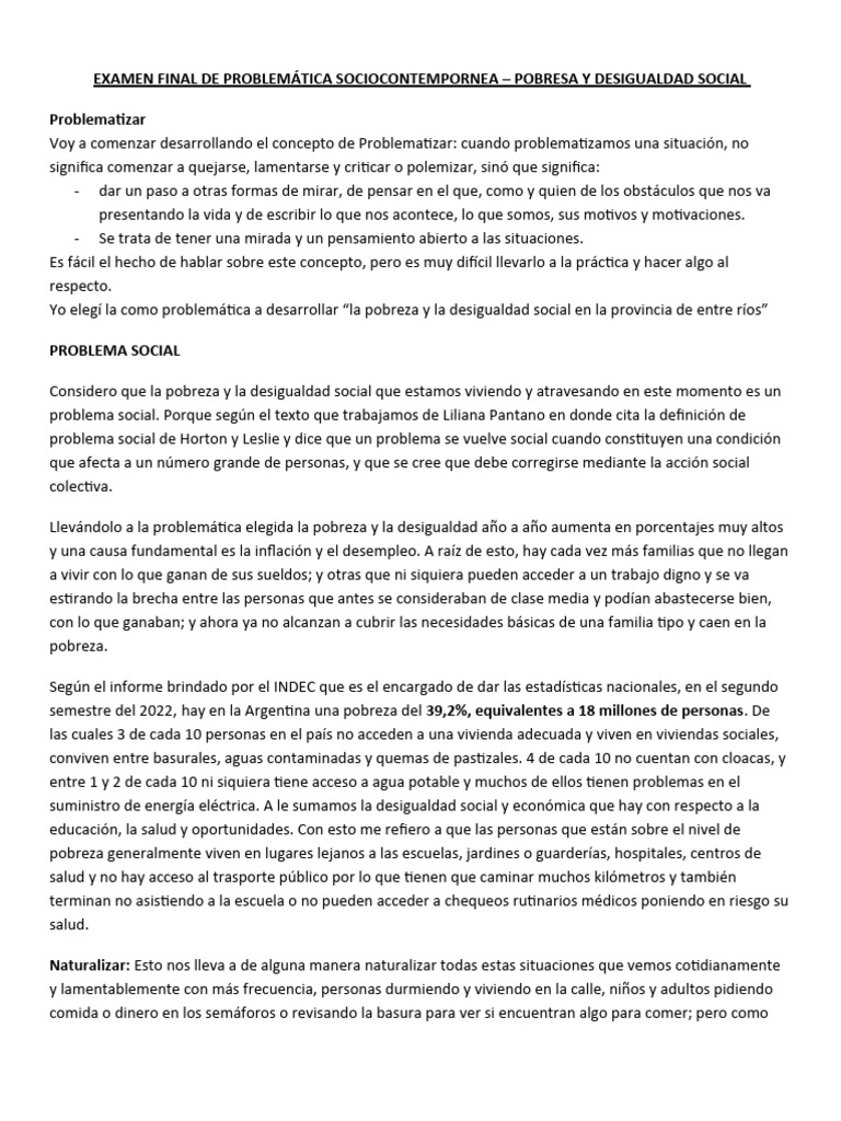 Examen Final de Problemática Sociocontempornea | PDF | Estado (política) | Gobierno