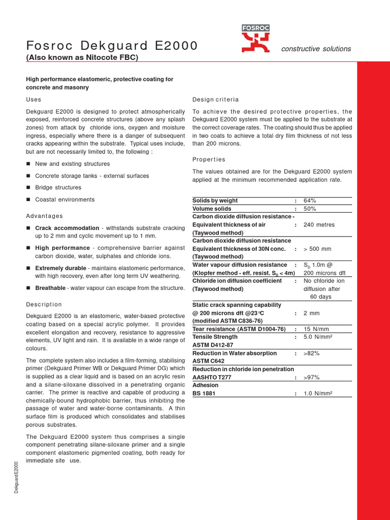 Dekguard-E2000 | Download Free PDF | Coating | Concrete