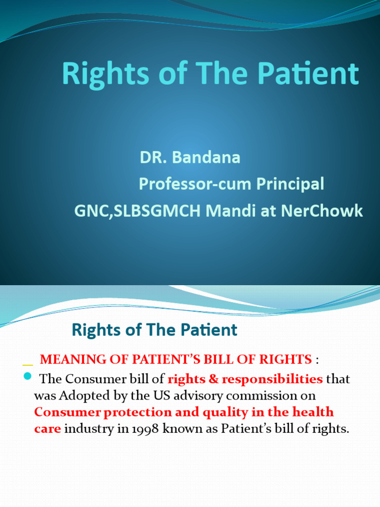 Rights of Patients | PDF | Patient | Informed Consent