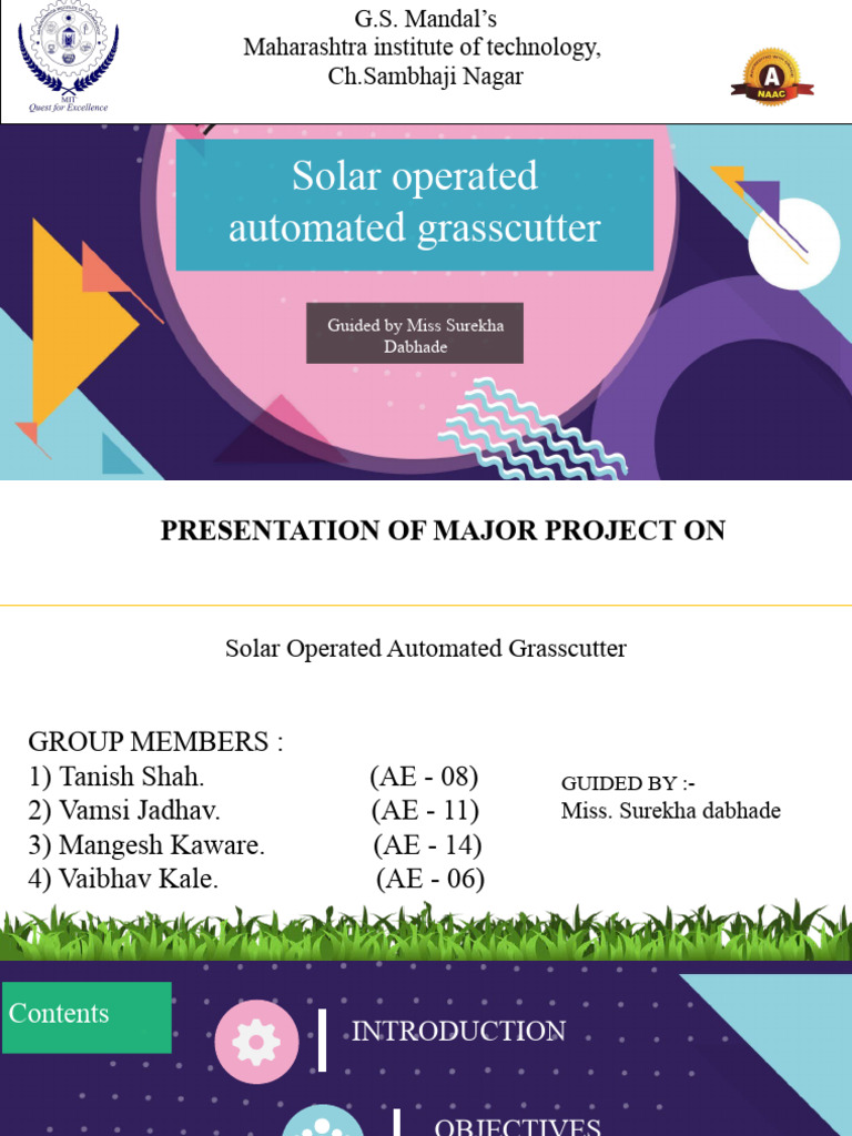 Major Project PPT Final Review | PDF | Automation | Lawn