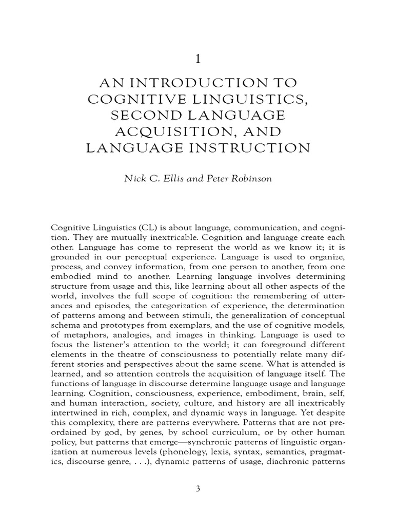M1 Ellis Robinson Intro | PDF | Second Language Acquisition | Second ...