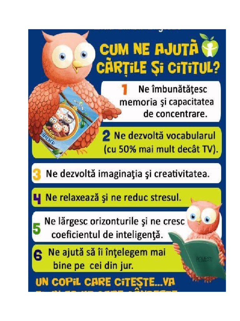 Planșă CITITUL Beneficii - JPG | PDF