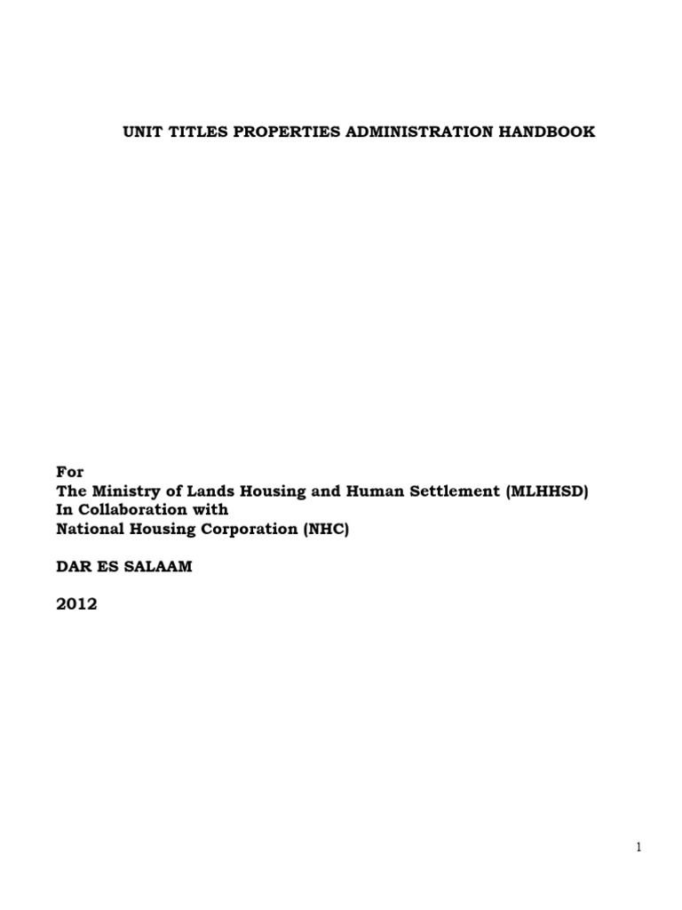 Unit Titles Property Administration Guide | PDF | Real Estate Appraisal ...