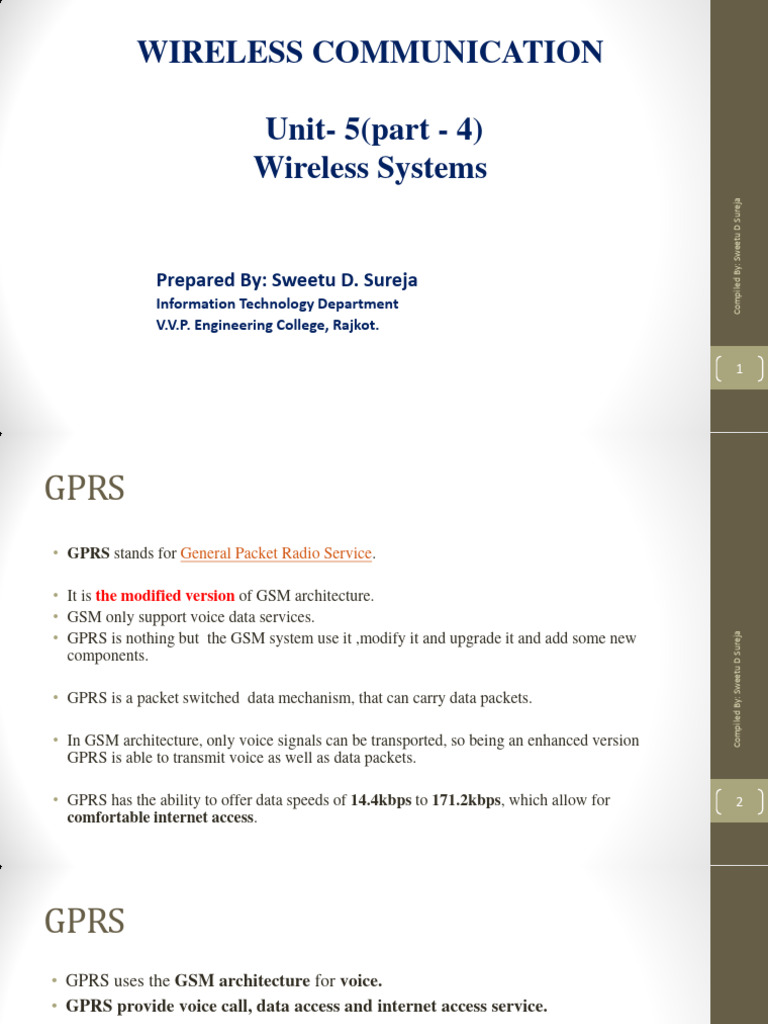 Unit-5 GPRS WC Part 4 | PDF | General Packet Radio Service | Computer Engineering