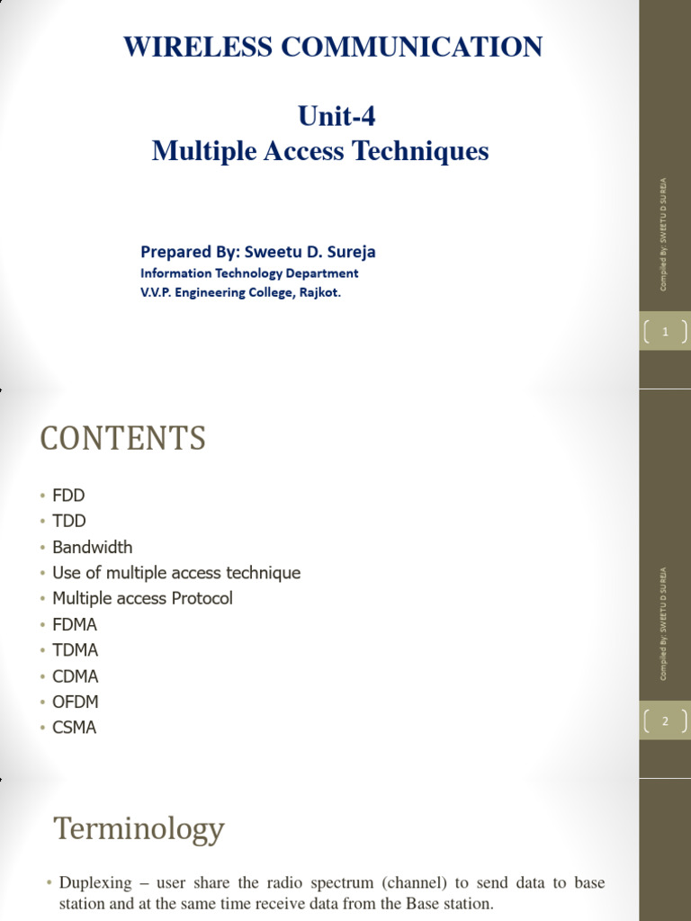 Unit-4 Mutiple Access WC | PDF | Channel Access Method | Orthogonal Frequency Division Multiplexing