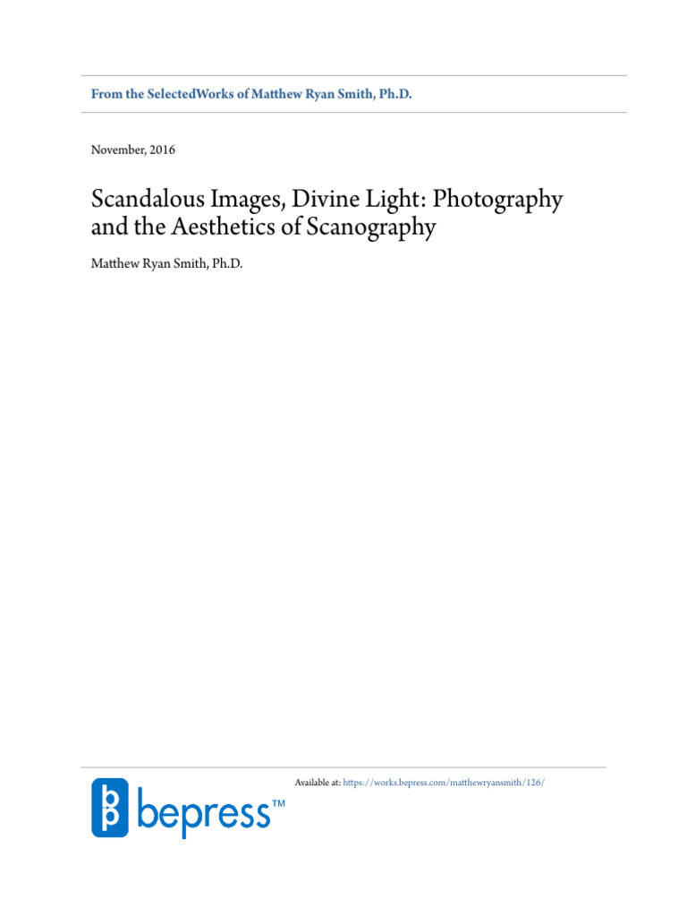 Scanography in Photography Aesthetics | PDF