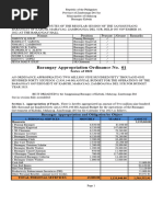 Barangay Appropriation Ordinance - Revised Blank | PDF | Budget ...
