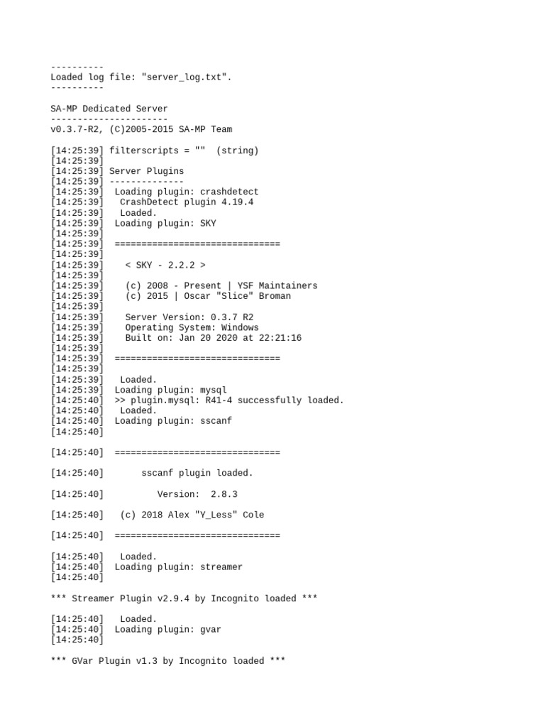 Server Log Pdf